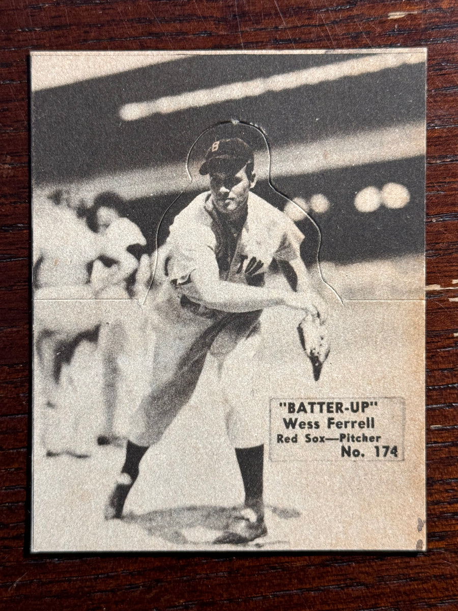 1934 Batter-Up Wess (Wes) Ferrell Red Sox - Good – All Vintage Cards