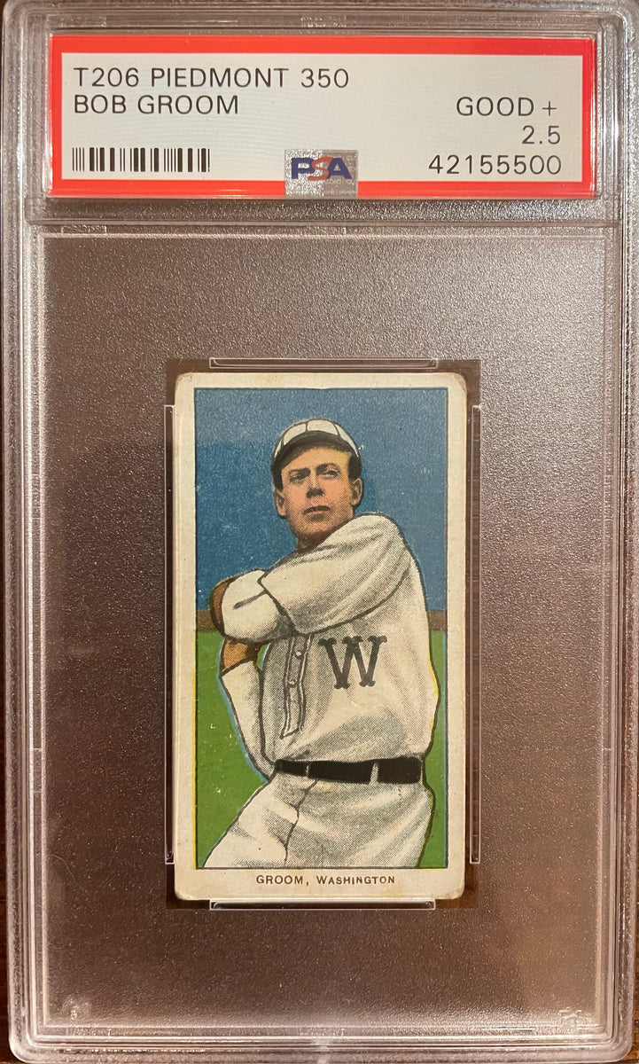 1909 T206 Bob Groom (Piedmont 350) - PSA 2.5 (Good+) – All Vintage Cards