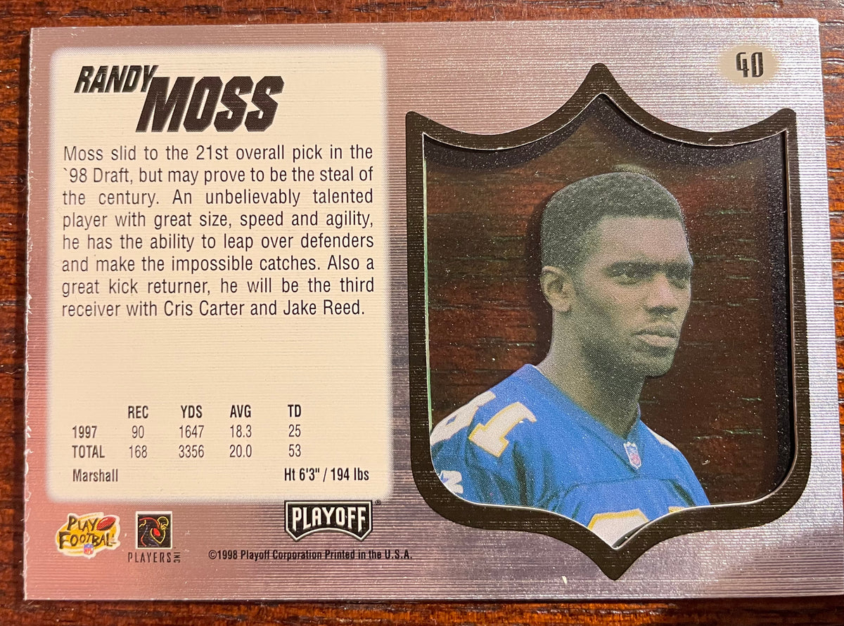 1998 Absolute - Randy Moss SSD #40 RC – All Vintage Cards
